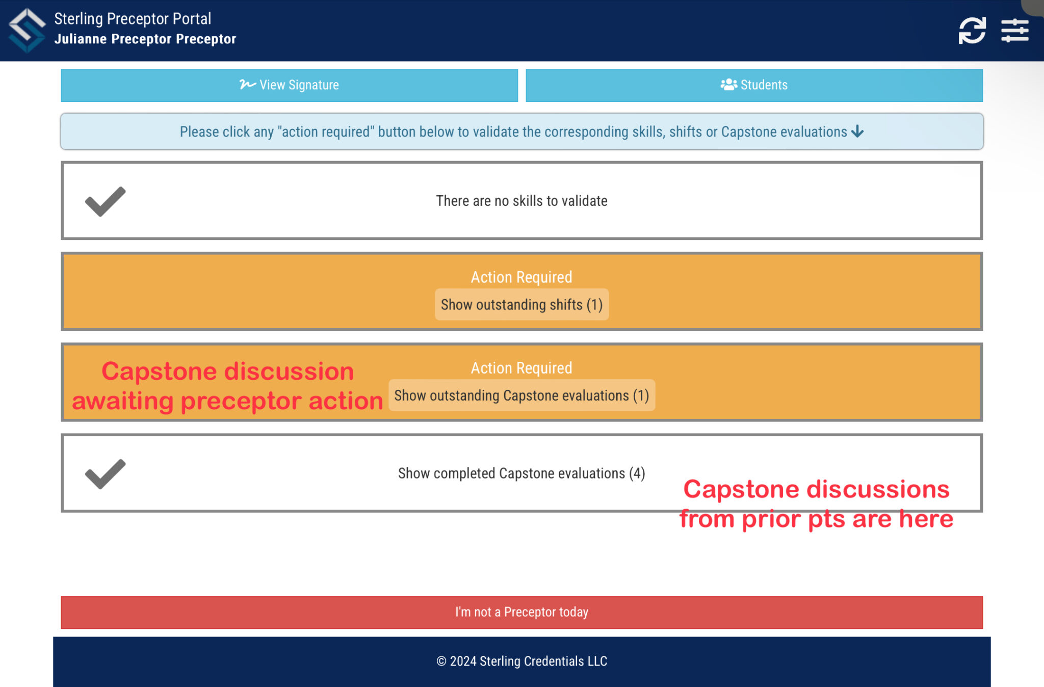 Capstone Discussions with Preceptor – Knowledge Base