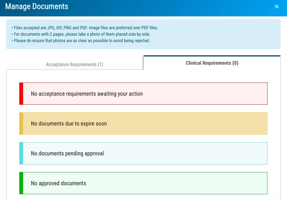 Students: Manage Documents – Knowledge Base