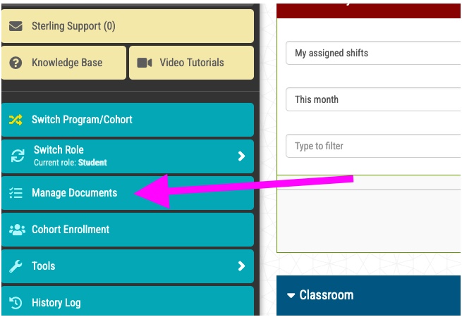 Students: Manage Documents – Knowledge Base